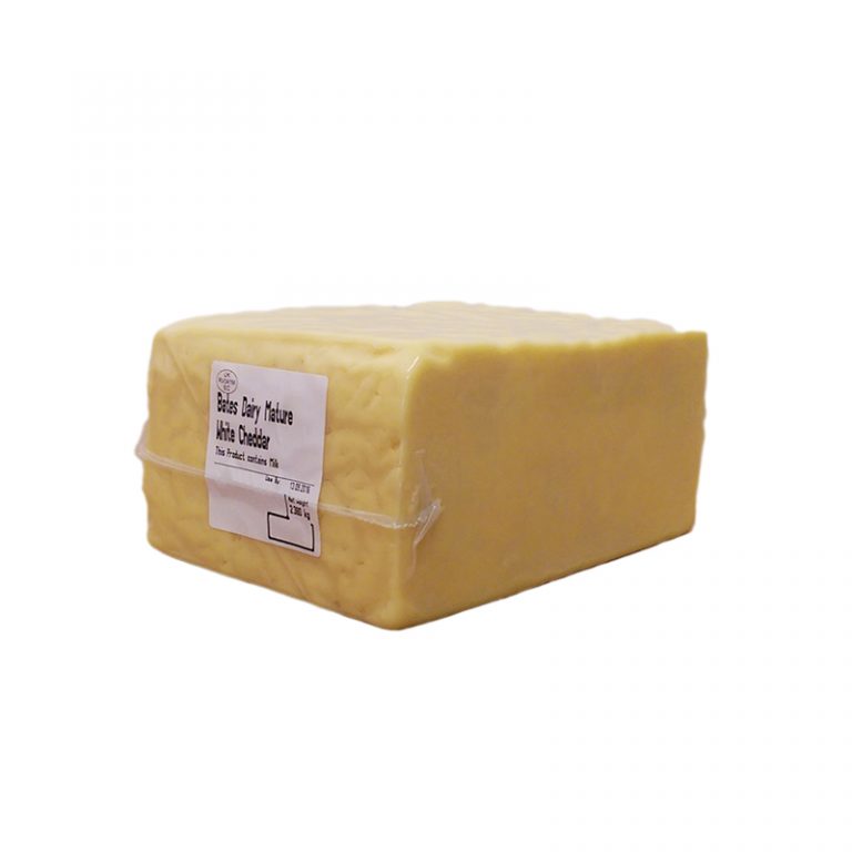 Extra Mature White Cheddar Block x2.5kg - Bates Farms & Dairy Ltd.
